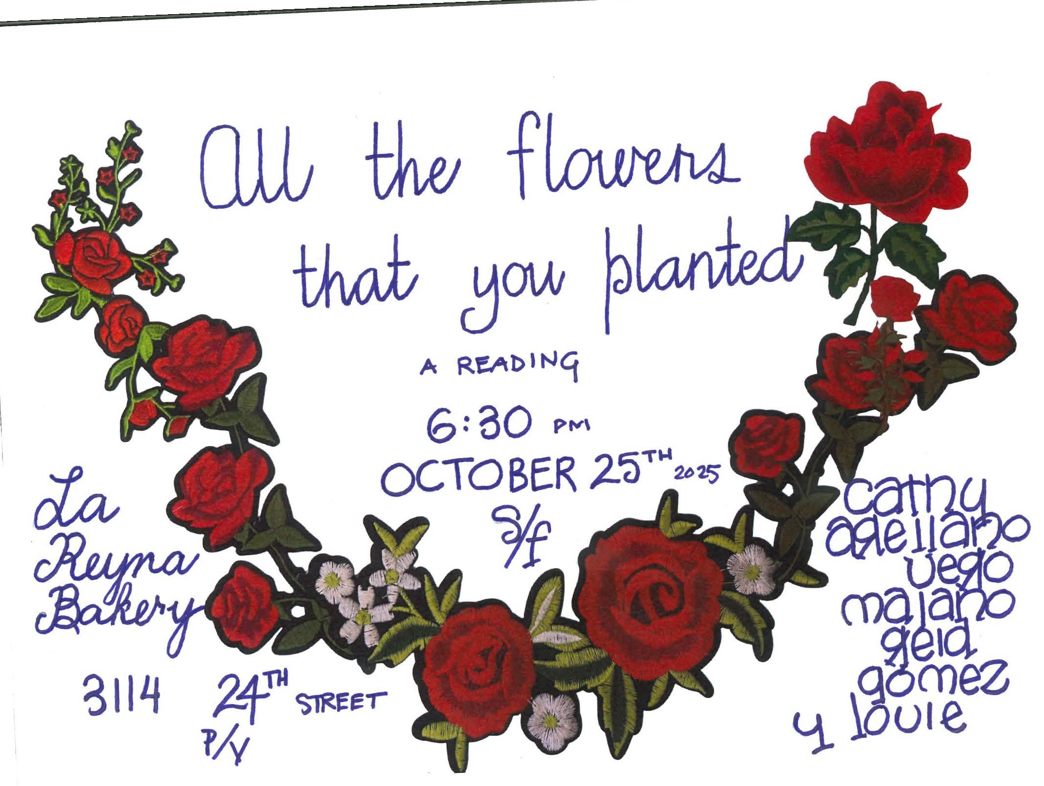 All the flowers that you planted a reading by Prof. Reid Gómez | Gender ...